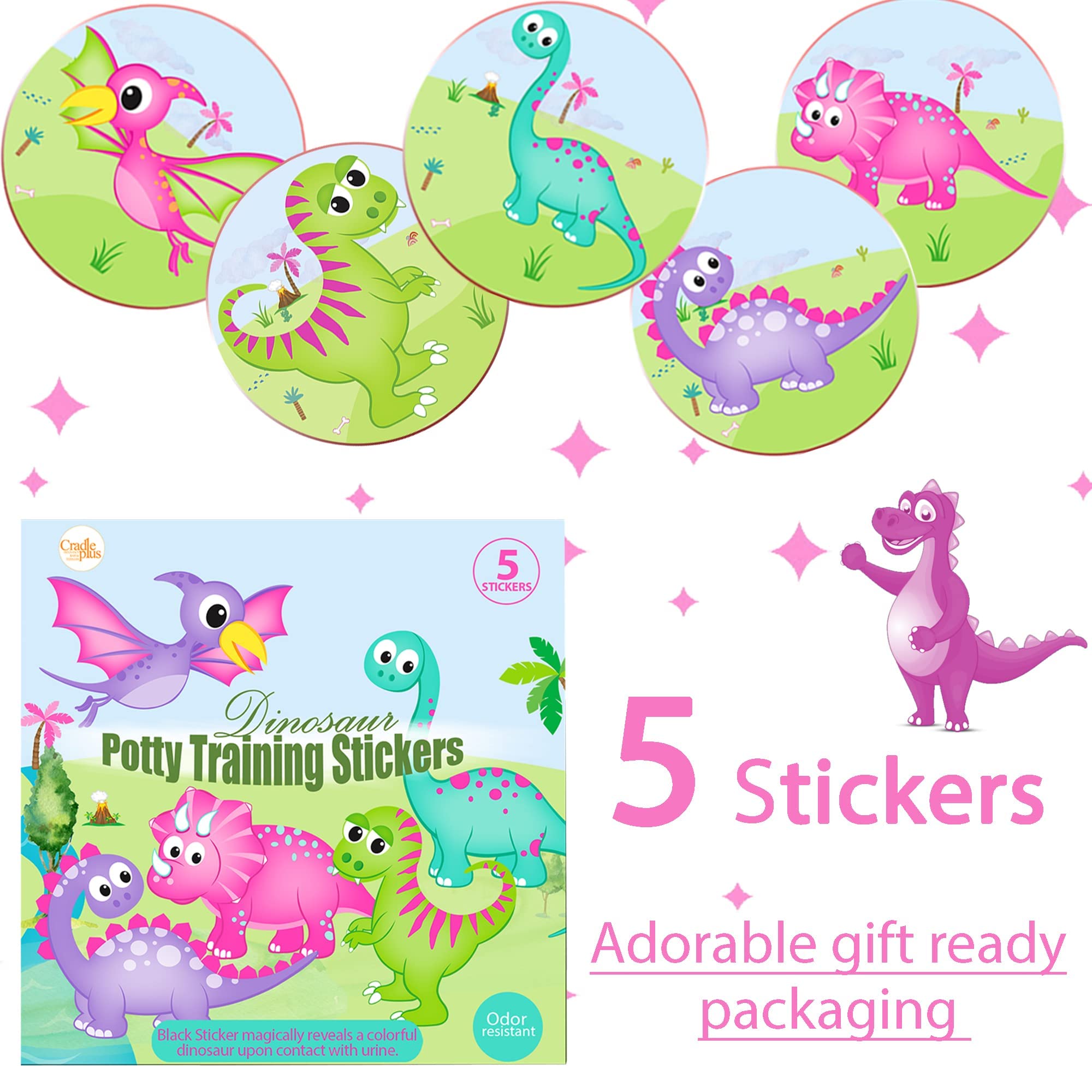 Potty Training Magic Stickers with 3D Potty Training Watch | Potty Training Watch for Girls | Potty Training Watch for Boys with Alarm | Potty Training Stickers You Pee On | Toddler Potty Training