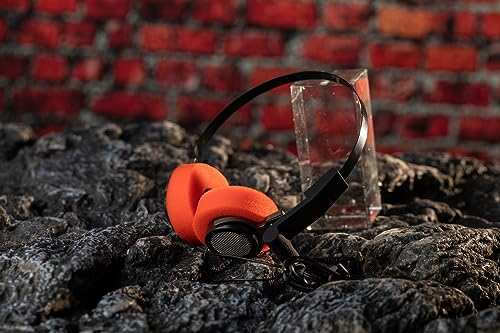 Star Headphones Handmade Hi-Fi Stereo Headset Orange Ear Pad Steel Mesh Cosplay with 3.5mm Jack