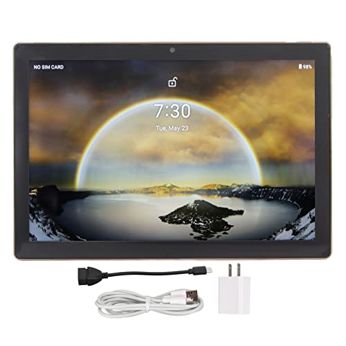 HEEPDD Office Tablet, 6GB RAM 256GB ROM US Plug 100‑240V Gaming Tablet 10.1 Inch FHD (Gold)