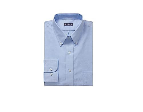 Van Heusen Men's Dress Shirt Regular Fit Oxford Solid, Blue, 3X-Large