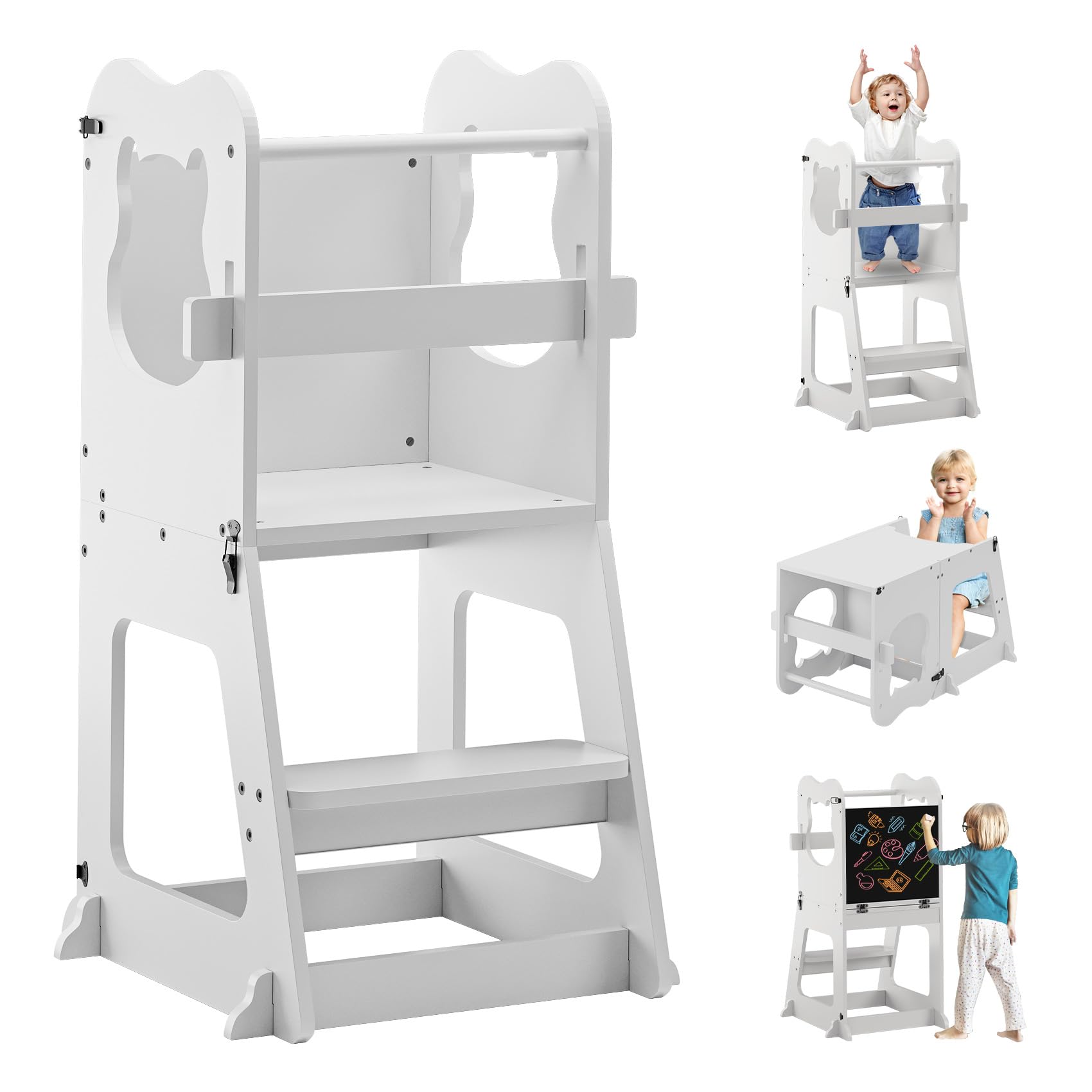 Smart Fendee Toddler Tower, 3 in 1 Kids Step Stool