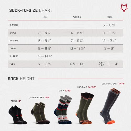 Fox River Men's Standard Outdoorsox Extra-Heavyweight Boot & Field Mid-Calf Socks, Grey, Large