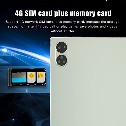 RTLR 4G Calling Tablet, Green 1960x1080 IPS Screen 10in Tablet for Travel (US Plug)