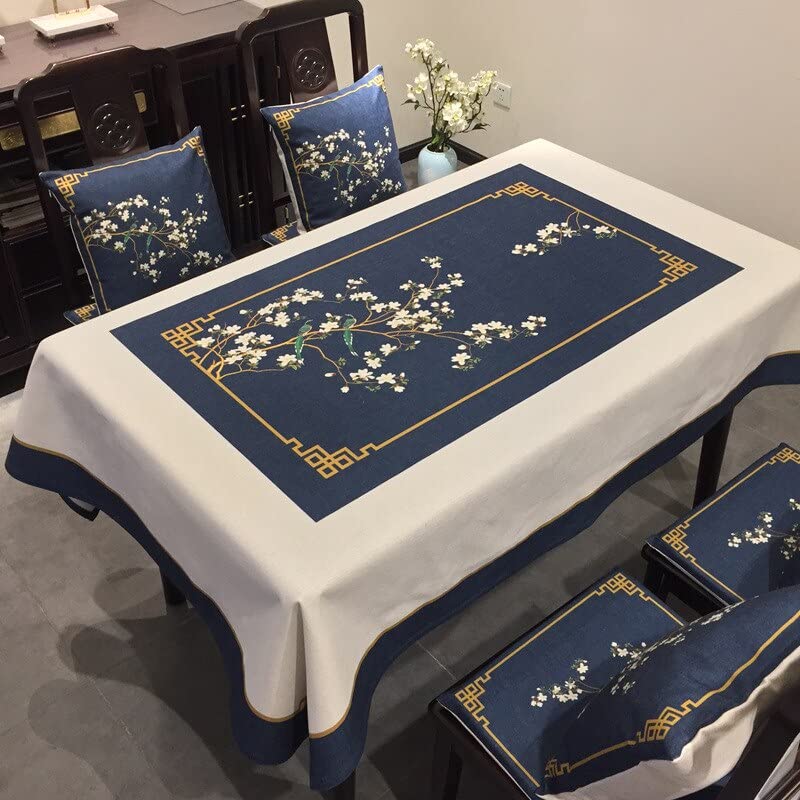 Modern Minimalist Chinese Tablecloth Waterproof Classical Tablecloth Coffee Tablecloth Rectangular Wedding Decor Table A7 140x210cm