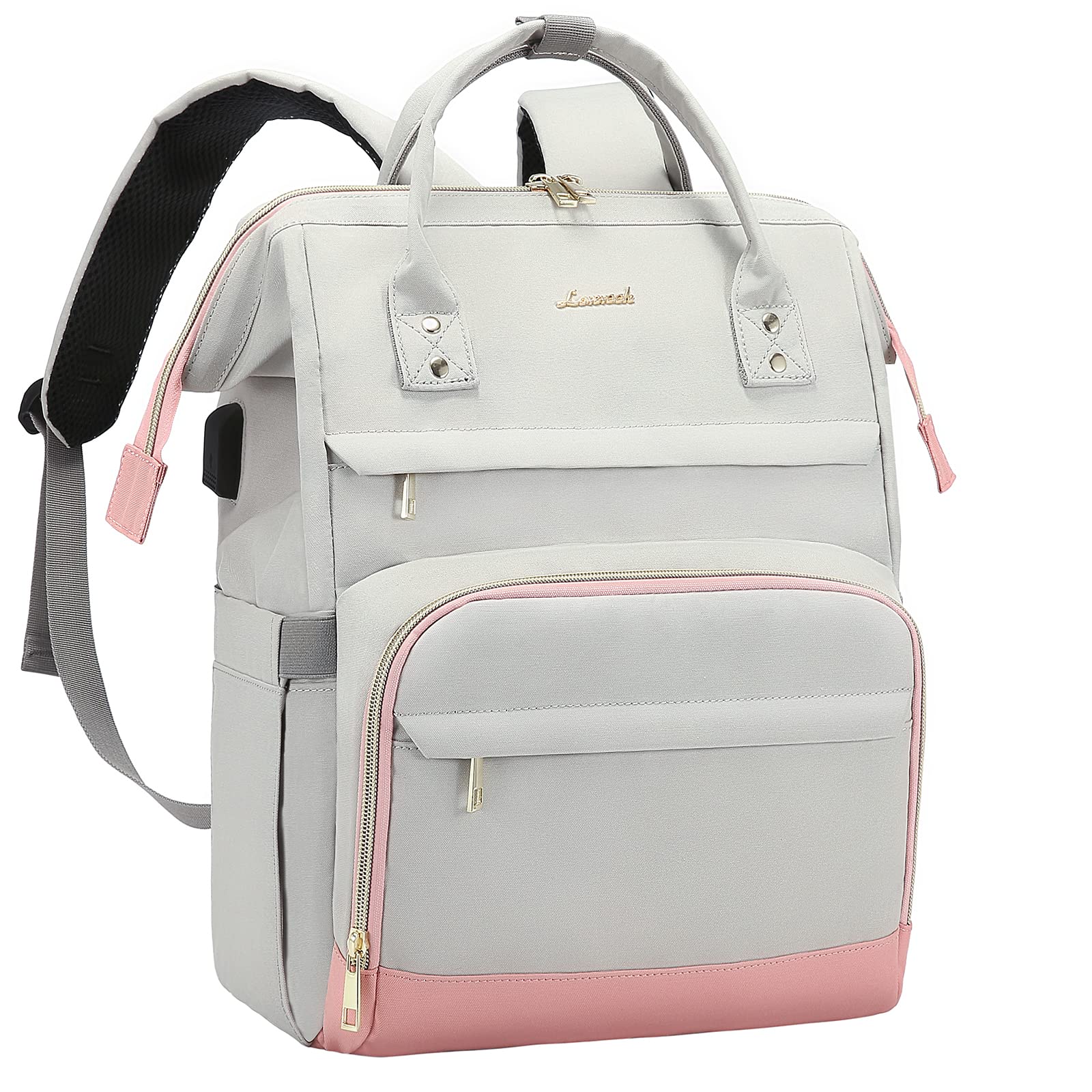 LOVEVOOK Laptop Backpack Purse for Women Fashion Work Backpack Large Capacity Computer Backpack 15.6 Inch Travel Backpack Nurse Teacher Bag Large Capacity Waterproof Backpack with USB Port