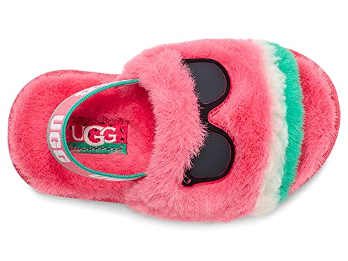 UGG Kids T Fluff Yeah Watermelon STUFFIE Slipper, 10 US Unisex Toddler