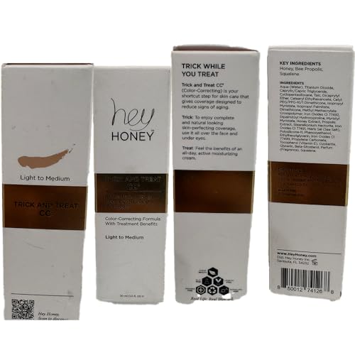 Hey Honey Trick And Treat Active Propolis Cream Concealer, Light To Medium Tone, 0.5 Fl Oz