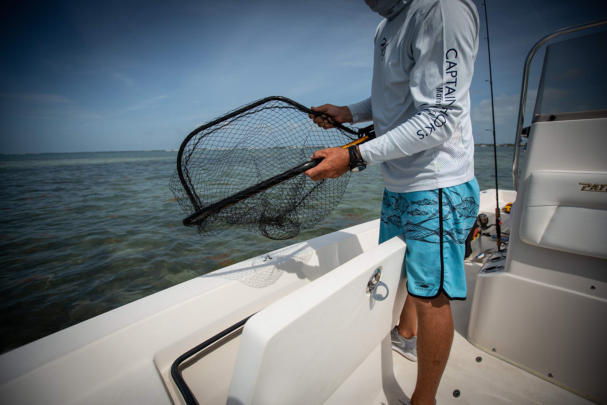 Frabill Power Stow Poly Net | Foldable Fishing Net for Easy Storage | For Freshwater and Saltwater Fishing , 10 x 39-Inch