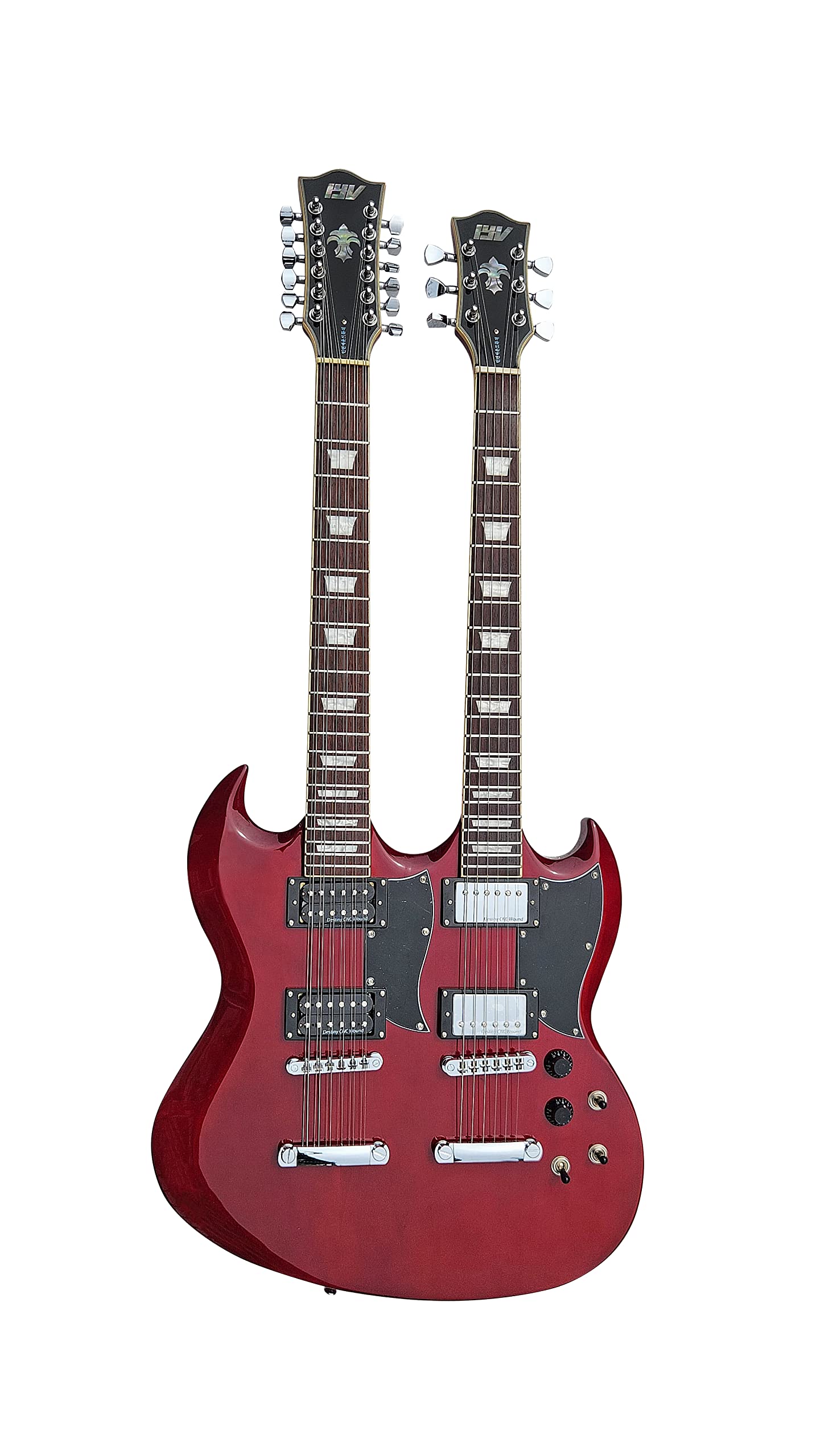 IYV 18 String Electric Guitar, Right, Trans Red (IDN-126)