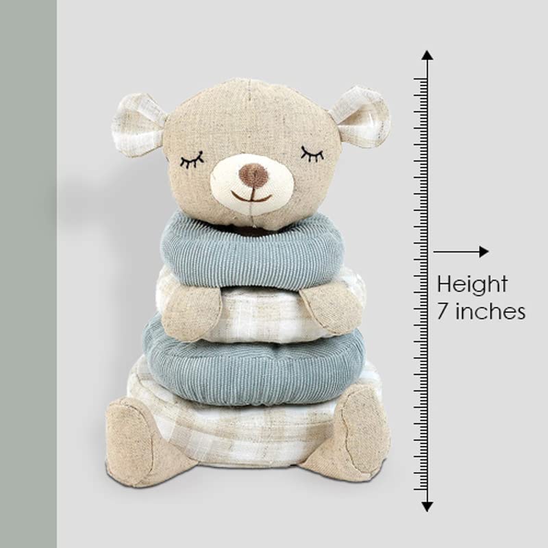 MON AMI Petit Bear Soft Plush Stacking Toy β 7β, Early Development STEM Montessori Toys, Sensory Development Toys, Encourage Hand-Eye Coordination