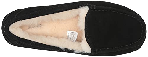 UGG Unisex-Child's Ascot Slipper, Black Suede, 1 M US
