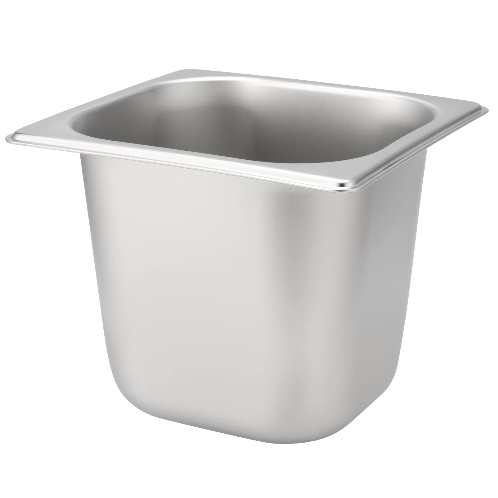 JAPCHET 6 Pack Stainless Steel Steam Pan 1/6 Size, Anti-Jam Steam Table Pan, Hotel Pans 1/6 Restaurant Buffet Trays for Catering, 6 Inch Deep