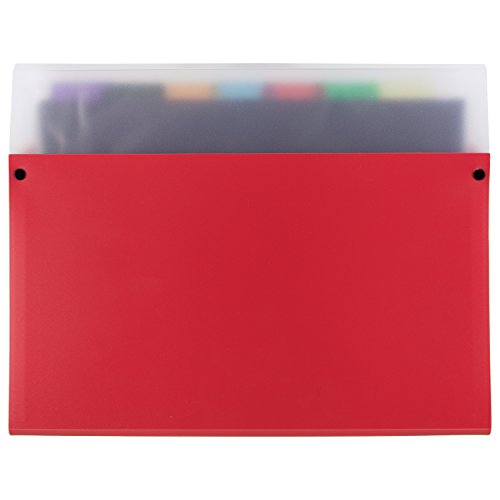 Five Star Expanding File with Removable Files, 7-Pocket Expandable File Folder, 13" x 10-1/4", Red (73944)