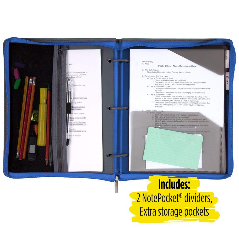 Five Star Flex Hybrid NoteBinder, 1 Inch Ring Binder, Notebook and Binder All-in-One, Cobalt (73418)