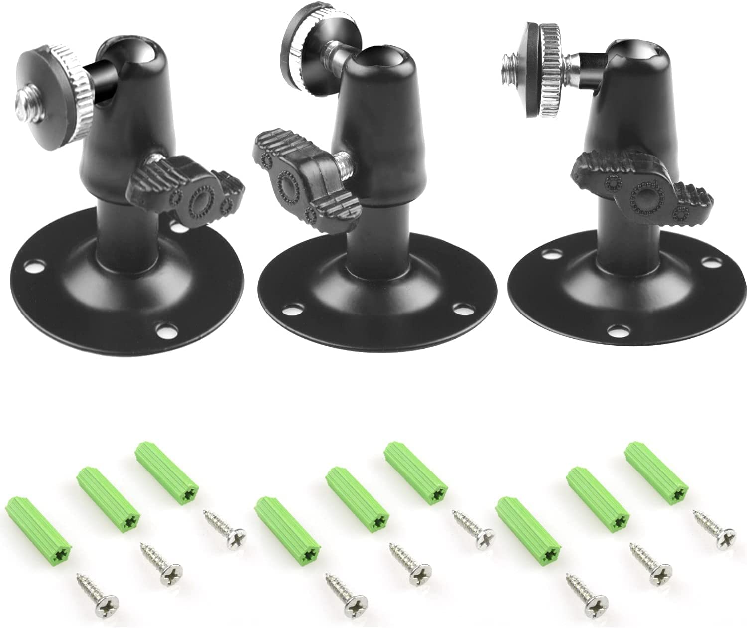 Lupholue Adjustable Security Aluminium Alloy Wall Mount Outdoor Camera Mount with 360° Rotation 1/4" Screw for Oculus Sensor Arlo, Arlo Pro,Arlo Pro 2, Arlo Pro 3, Arlo Ultra Surveillance(4 Packed)