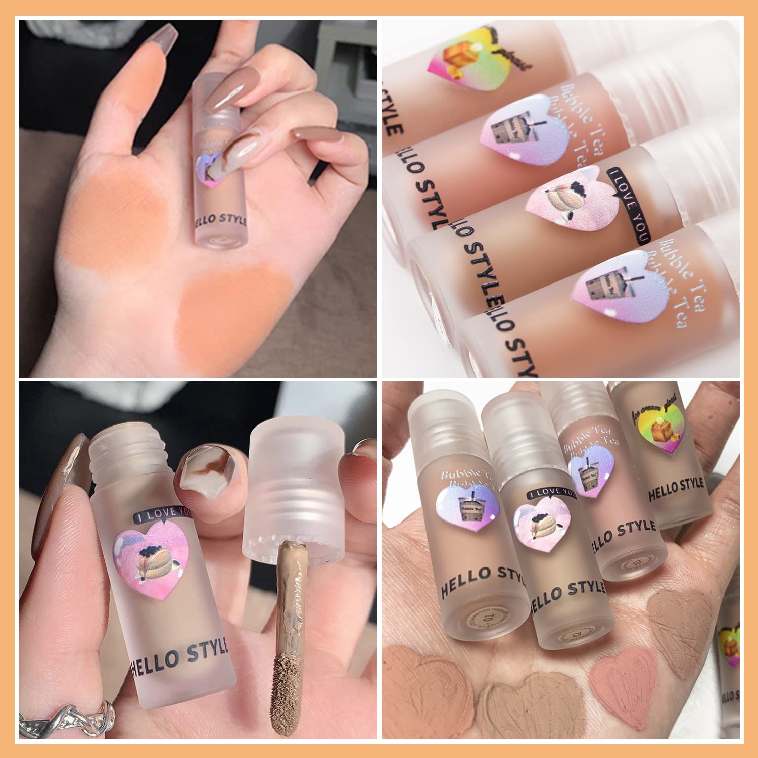 Liquid Eyeshadow Matte Natural Naked, Korean Cream Liquid Neutral Eye Shadow Matte,Waterproof Smudgeproof High Pigmented Matte Long Lasting Liquid Eyeshadow Sets, No Shimmer Easy to Apply Eye Makeup