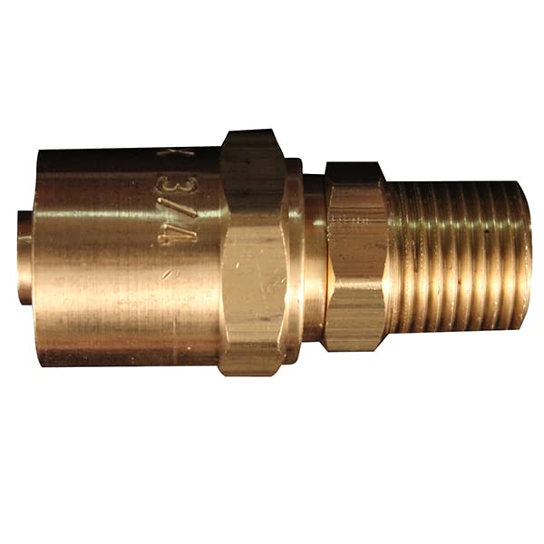 Milton 622 3/8" MNPT Reusable Hose End Fittings - Box of 5,Gold