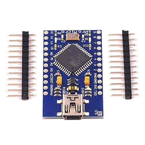 Pro Micro ATmega32U4 5V 16MHz Replace ATmega328 for Arduino Pro Mini with 2 Row Pin Header for Leonardo Mini USB Interface