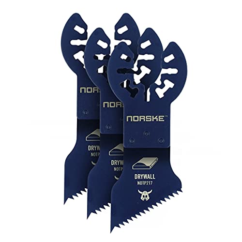 Norske Tools NOTP285 Drywall Cutting Blade (3/Pack), Oscillating Tool Accessories | Oscillating Saw Blades,Black