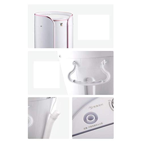Full-Automatic Washing Machine Portable Compact Laundry Washer Spin with Drain Pump (Color : Rose Gold)