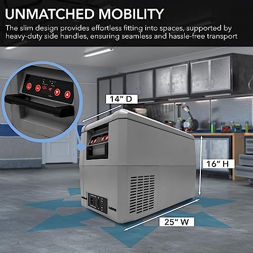 Whynter FMC-350XP 34 Quart Compact Portable Refrigerator, AC 115V/ DC 12V Real Freezer for Car, Home, Camping, RV-8°F to 50°F, One Size, Gray