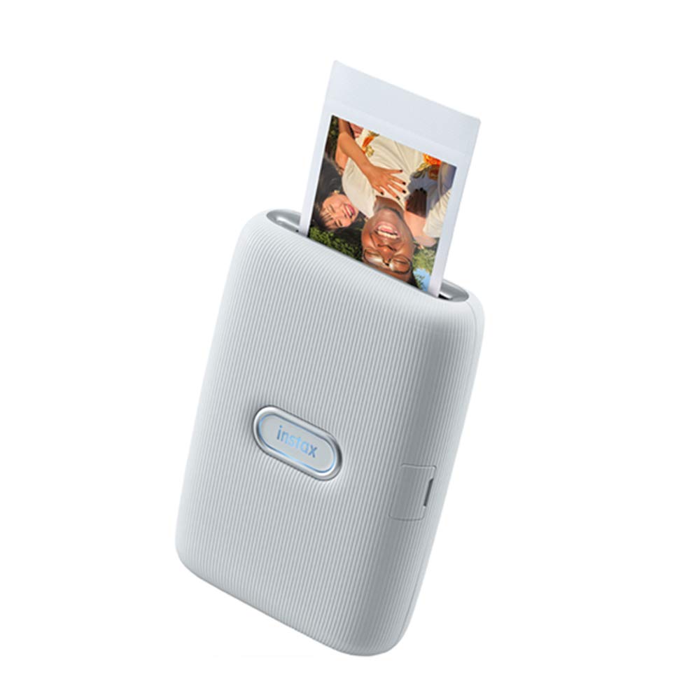 Fujifilm Instax Mini Link Smartphone Printer (Ash White) - Fuji Instax Mini Instant Film (20 Sheets) - Instax Accessory Bundle