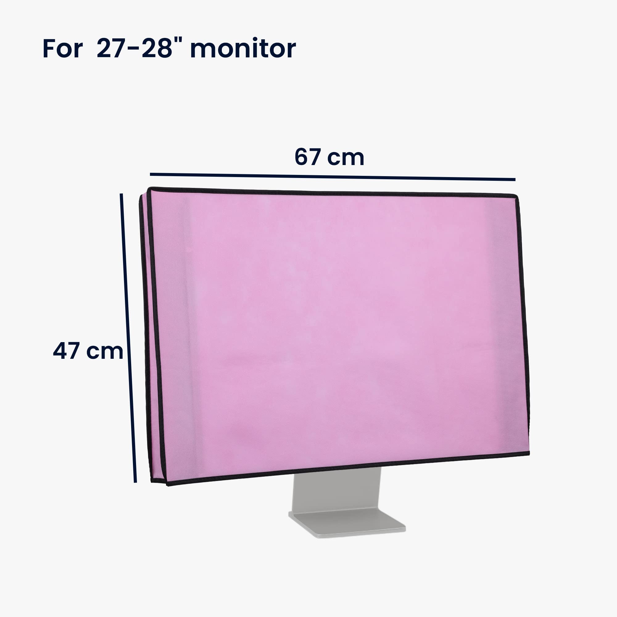 kwmobile Monitor Cover Compatible with 27-28" monitor - Dust Cover Computer Screen Protector - Dusty Pink