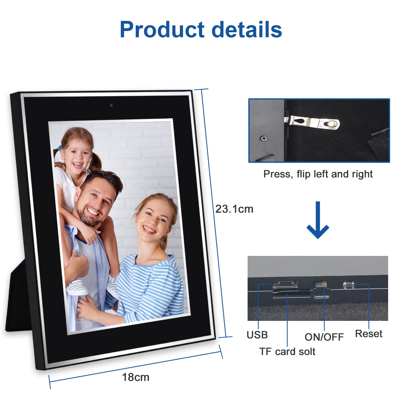 lo.baby.ve Hidden Camera Picture Frame 5G & 2.4G WiFi Spy Camera Photo Frame with Remote Live Stream Security Camera for Home Office Hidden Camera for Keeping Eyes on Kids Parents Pets
