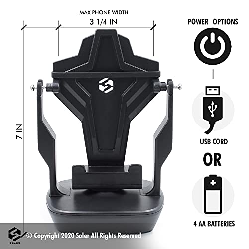 SOLER Phone Swing, Phone Rocker Compatible for Pokemon Go Walker Cellphone Pedometer Accessories (Mute Version)(USB Cable)(Battery Compatible)(Google Fit) Quick Step Earning Device β Black