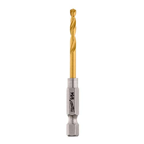 Milwaukee Electric Tool 48-89-4607 48-89-4617 Impact Drill Bit, 5/16" Diameter x 4.37" L, 2-39/64" 35 Degree Helix Flute, 1/4" Hex Shank