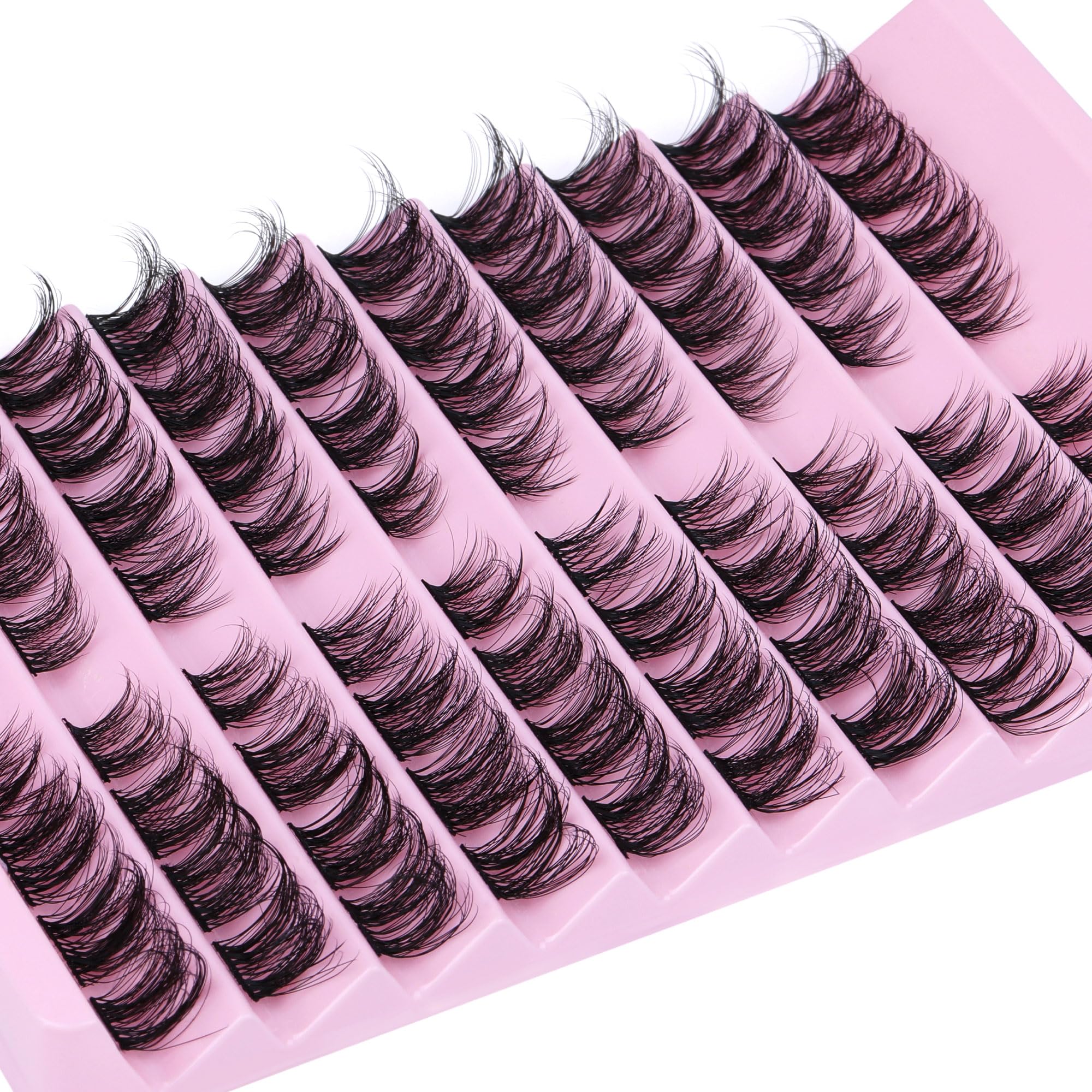 FANXITON False Eyelashes 20MM Faux Mink Thick Fluffy 6D Dramatic Soft 7 Pairs Lashes Cat Eye Multipack
