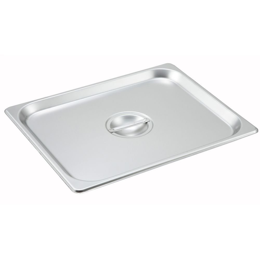 Tiger Chef 6-inch 1/2 Half-Size 22 Gauge Stainless Steel Anti-Jam Steam Table Pan with Lid
