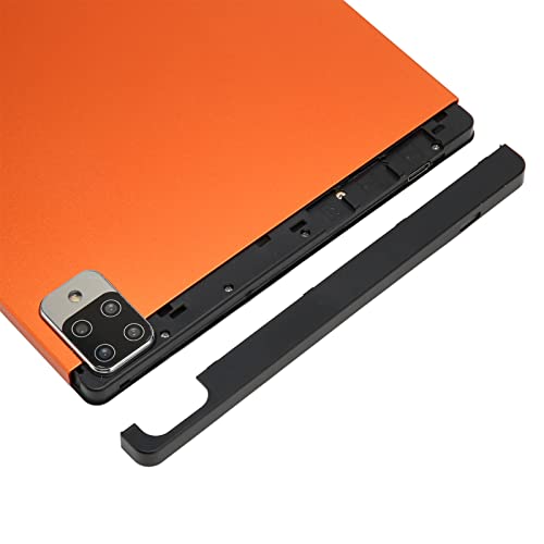 Qinlorgo HD Tablet, 4GB RAM 64GB ROM 5MP Front 8MP Rear 100-240V Calling Support IPS Screen Orange Tablet PC for Elderly for Reading (US Plug) (Qinlorgobuz5x93wyq-11)