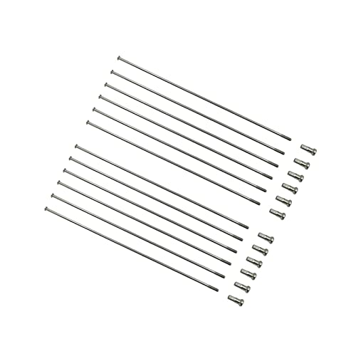JOOTEN 15G Diameter 1.8mm Sliver Color Bicycle Spokes Straight Pull Equal Diameter Racing Road Bicycle Spokes (Color : 280mm)