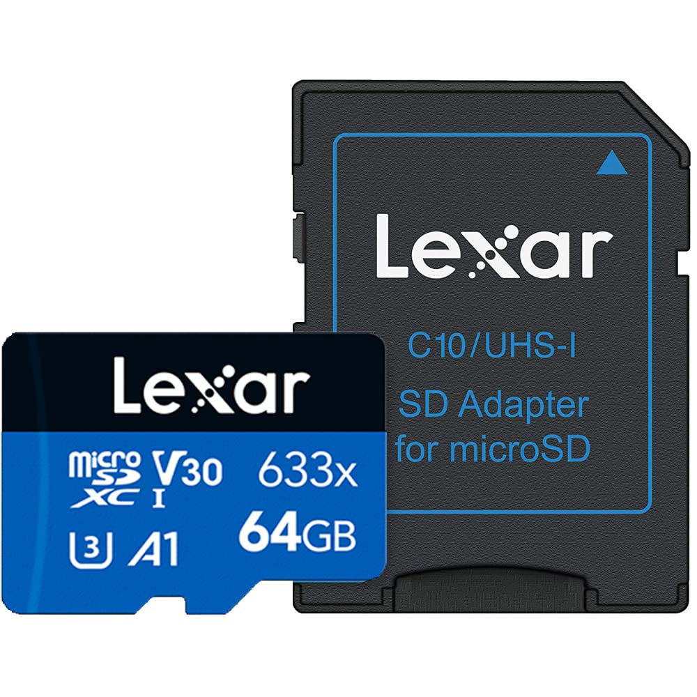 Lorex B451AJD-E 2K Wired Video Doorbell White Bundle with Lexar High-Performance 633x microSDHC/microSDXC UHS-I 64GB Memory Card