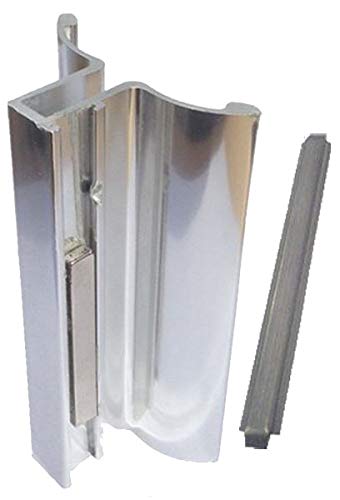 Gordon Glass® 3-3/4" Bright Chrome Frameless Shower Door Handle with Magnet and Stainless Steel Strike Plate - Set