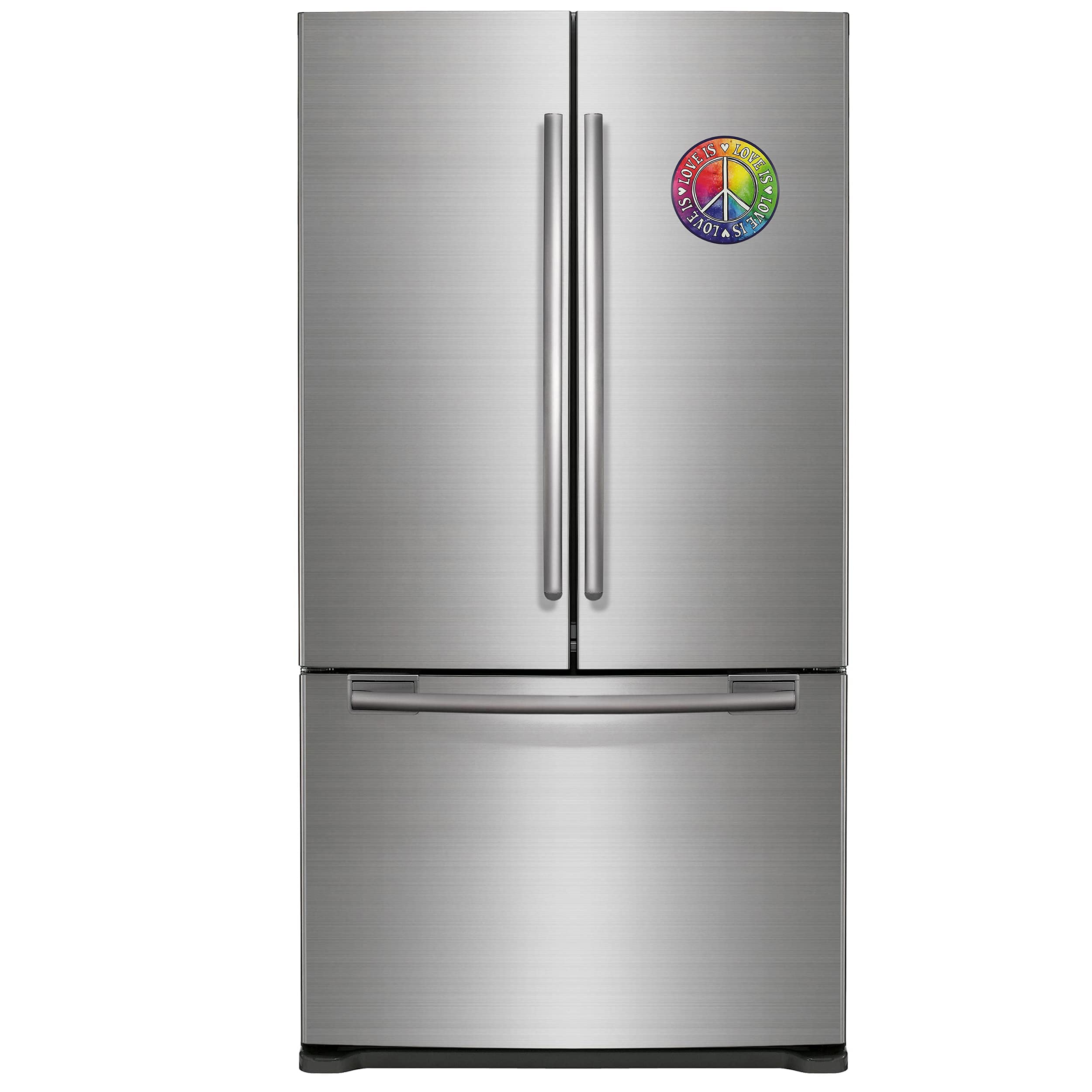 Inspirational Car Magnet Love is Love Peace Magnetic Decal for Locker or Fridge, 5 1/2 Inch