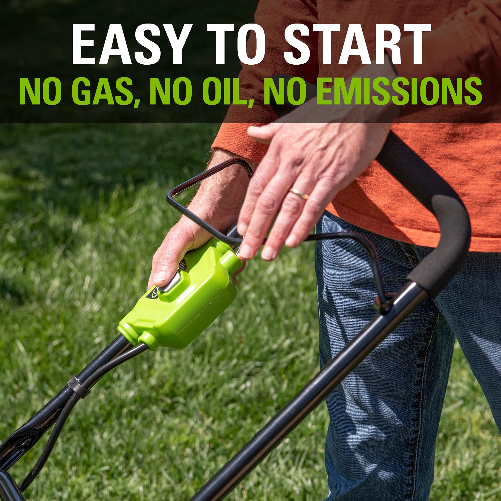 Greenworks 48V (2 x 24V) 17" Cordless (Push) Lawn Mower (125+ Compatible Tools), (2) 4.0Ah Batteries and Dual Port Rapid Charger Included
