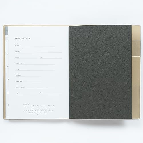 GreetingLife CD-1277-HT Moment Planner 2024 A5 Weekly Soft Cover, Beige (Begins December 2023)