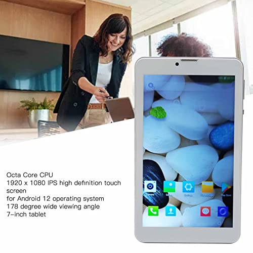 PUSOKEI 7in Tablet for Android 12,Dual SIM Dual Standby,MT6592 8 Cores CPU,2GB 32GB Memory,Dual Camera 1920x1080 IPS HD Large Screen Call Tablet for Android 12(us)