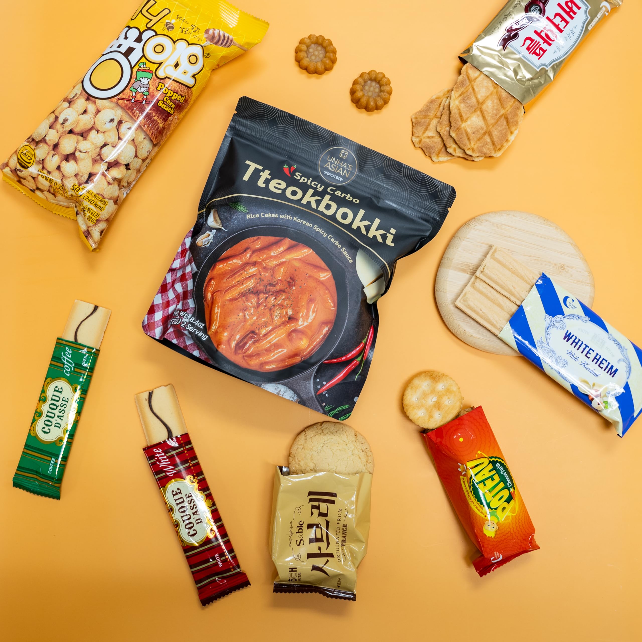 Korean Snack Box Variety Pack - 46 Count Snacks Individual Wrapped Gift Care Package Bundle Sampler Tiktok Asian Challenge Assortment Mix Candy Chips Cookies Ramen Gummy Treats for Kids Children