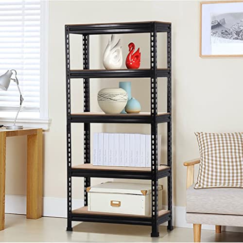 LOOMLO 5-Tier Metal Shelving Unit Adjustable Garage Storage Utility Rack , Heavy Duty Shelves Organization, Easy to Assemble, Highly Adjustable Shelf
