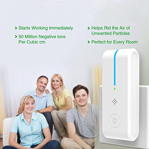 Mini Air Purifier Plug-in for Home,Portable Ionizer Air Purifier Suitable for Bedroom,Bedroom,Kitchen,Toilet,Pet Room,Small Room Gift