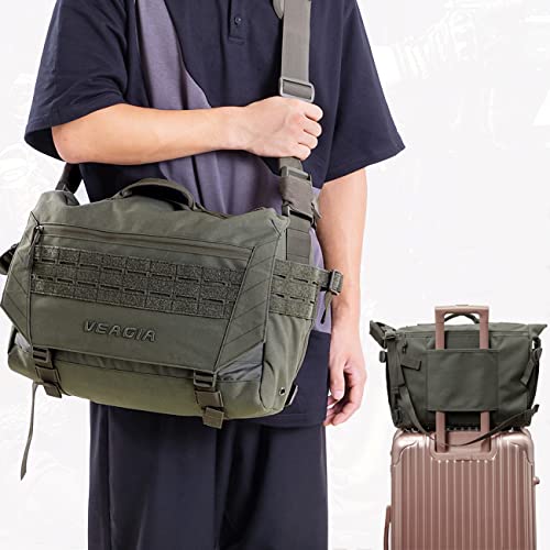 VEAGIA Messenger Bag For Men Laptop Bag Tactical Briefcase Canvas Crossbody Satchel Computer Shoulder Bags(17x12x5inch)