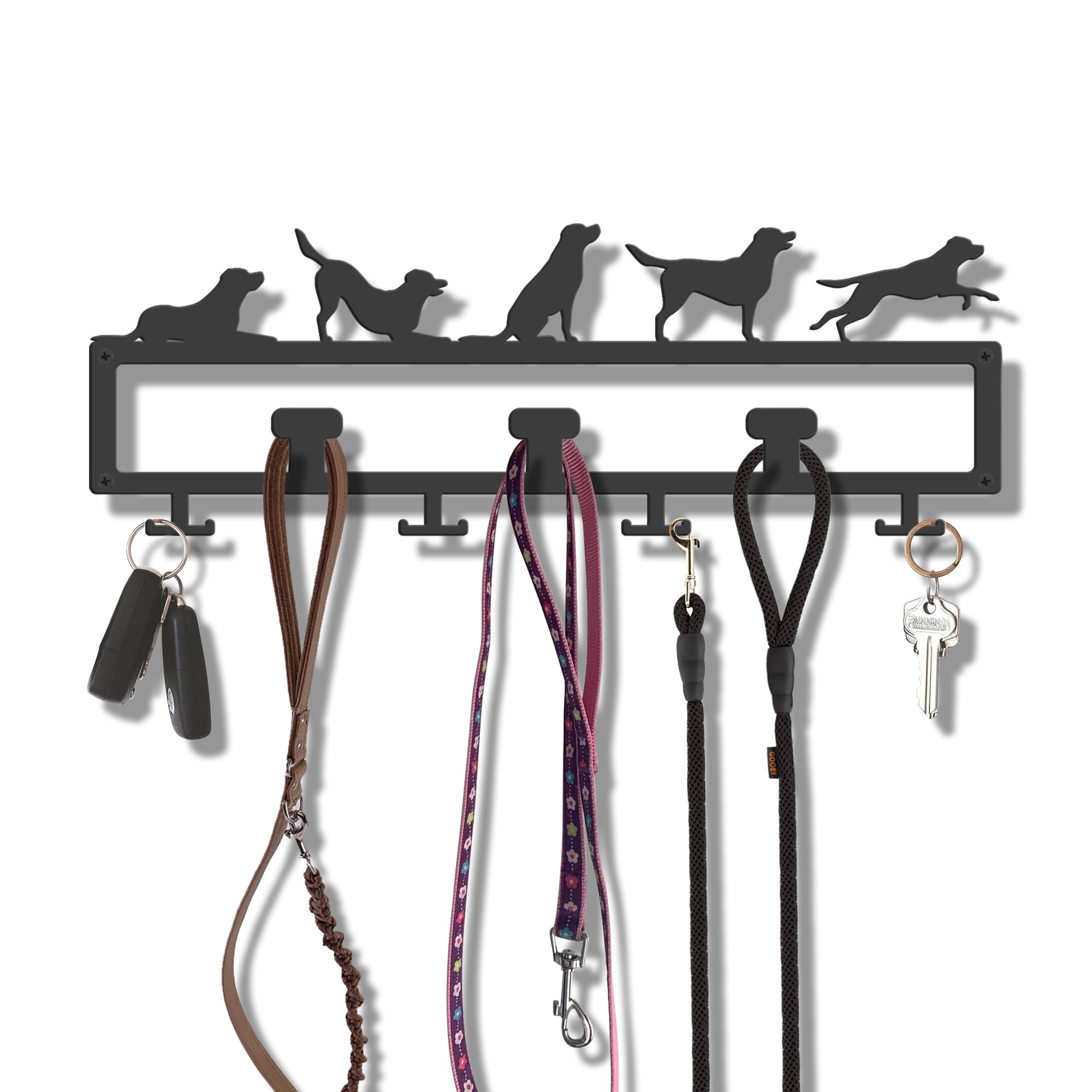 Labrador Retriever Leash Hook, Key Holder Wall Mounted, Dog Accessories Storage, Hat Organizer, Baseball Cap Hanger Rack, Gift for Black Golden Lab Man Mom, Home House Room Kitchen Decor Art sign
