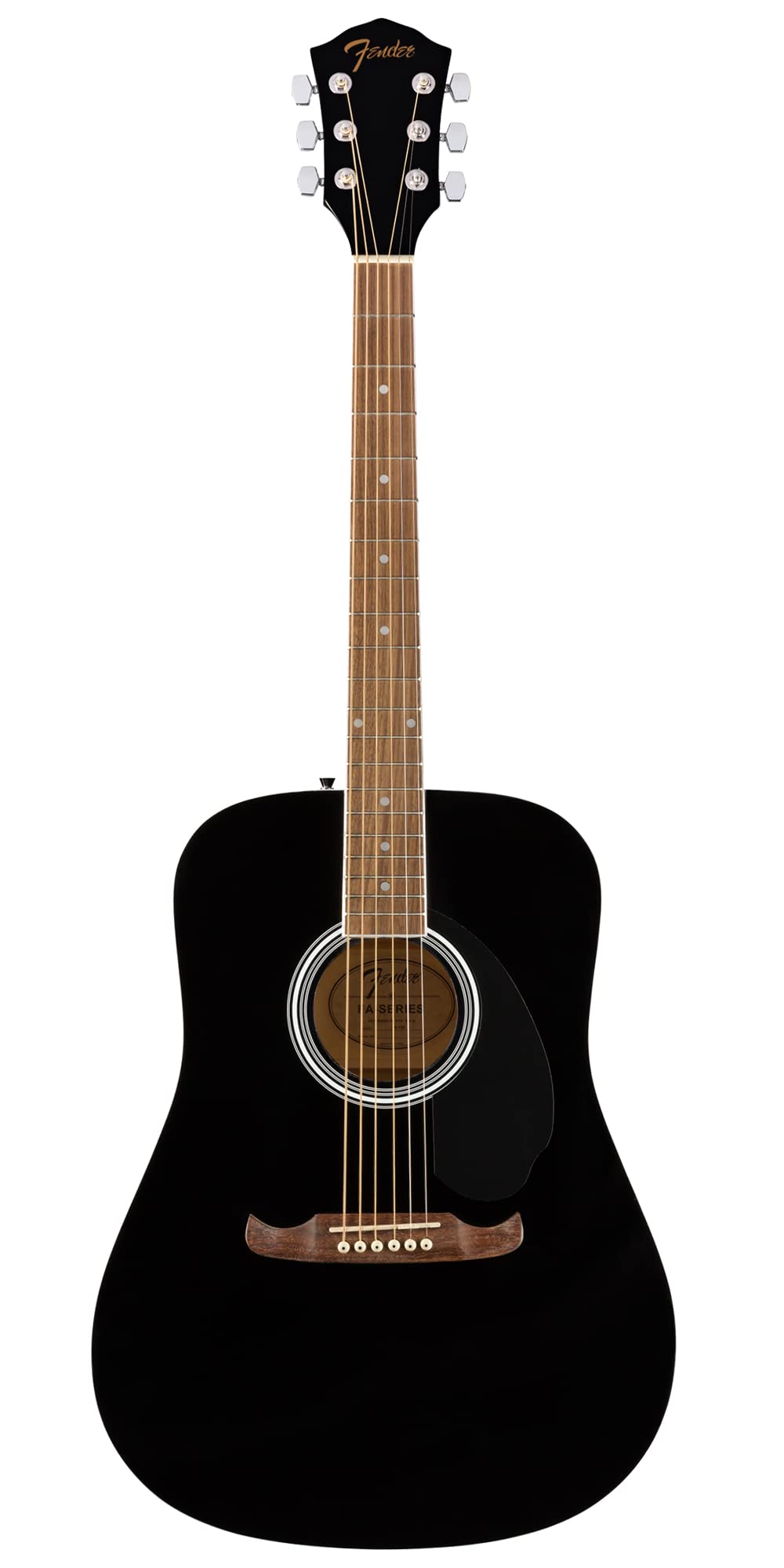 Fender FA-125 Dreadnought Guitar - Black Bundle with Gig Bag, Tuner, Strap, Strings, String Winder, Picks, and Austin Bazaar Instructional DVD