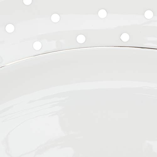 Kate Spade New York Larabee Road Platinum 16" Ovalplatter, 4.05 LB, Metallic