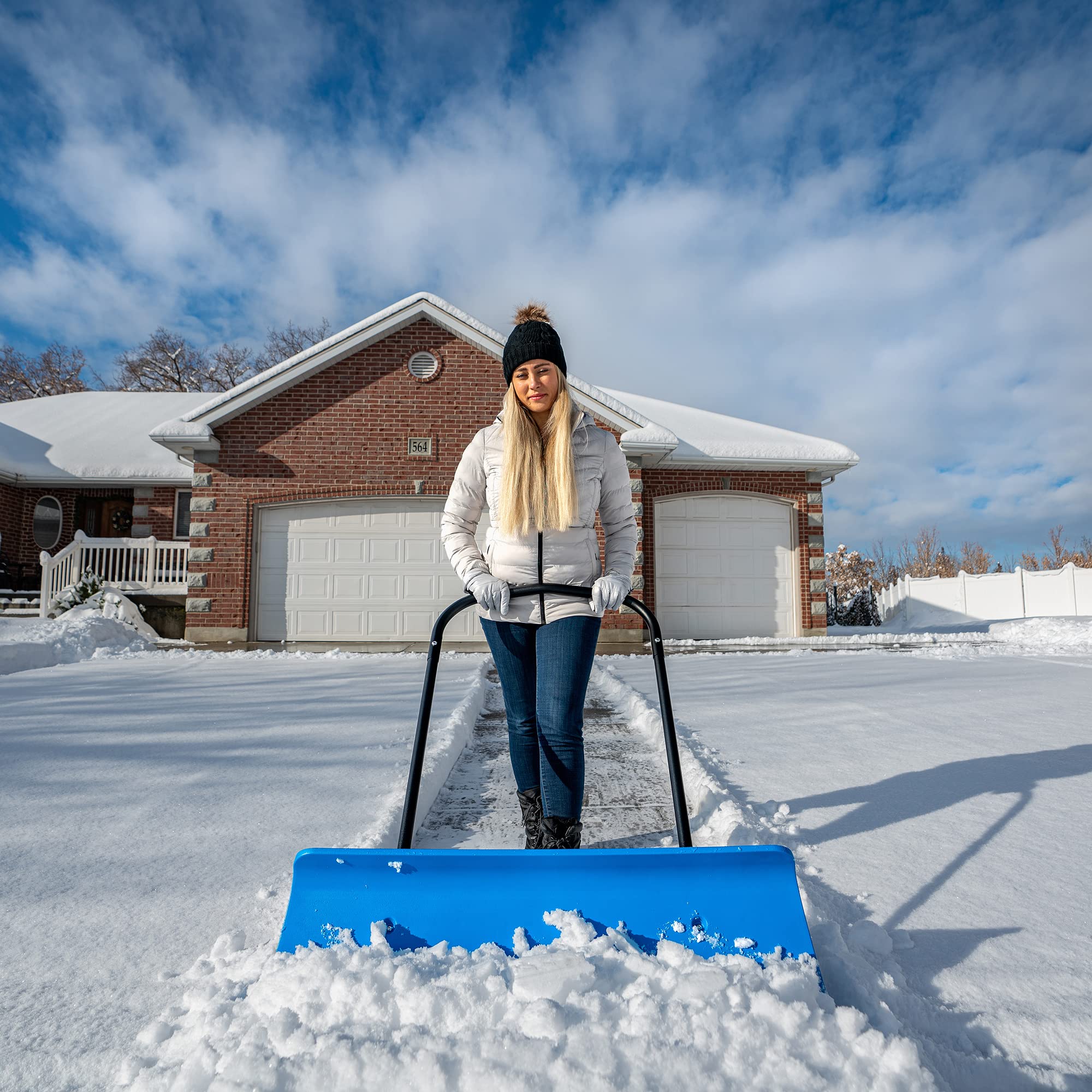 Lifetime Snow Pusher, 42β Heavy Duty Snow Plow Shovel