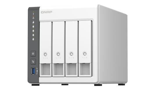 QNAP 4 Bay NAS with 12TB Storage Capacity, Preconfigured RAID 5 Seagate IronWolf Drives Bundle, 2.5GbE Ports (TS-433-4G-44S-US)