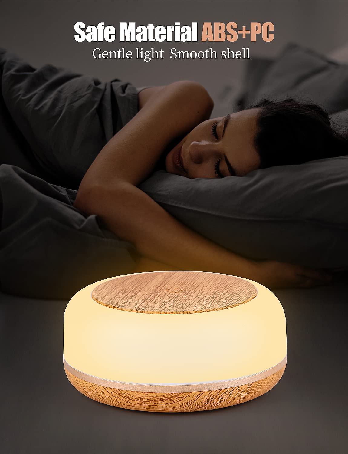 Nursery Night Light, Baby Night Light with Dimmable 3 Color Light LED Bedside Touch Lamp for Kids Breastfeeding Nightstand Light, USB Rechargeable Lamp for Kids Room